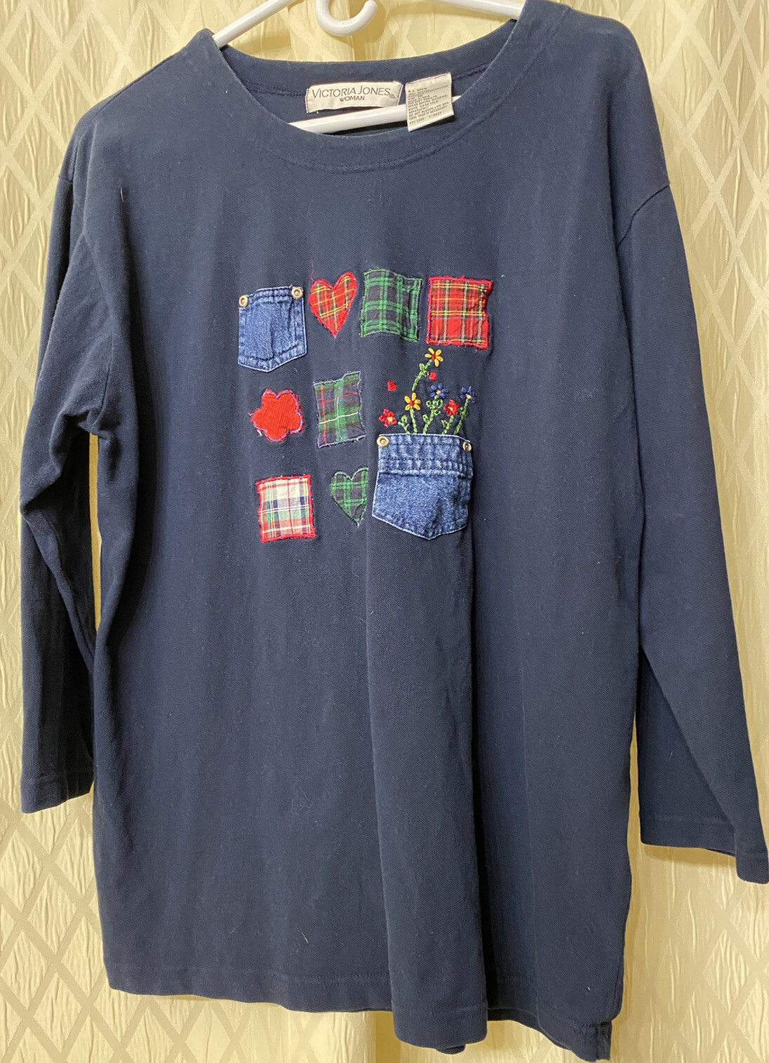 VICTORIA JONES Woman Applique & Embroidered Long Slee… - Gem