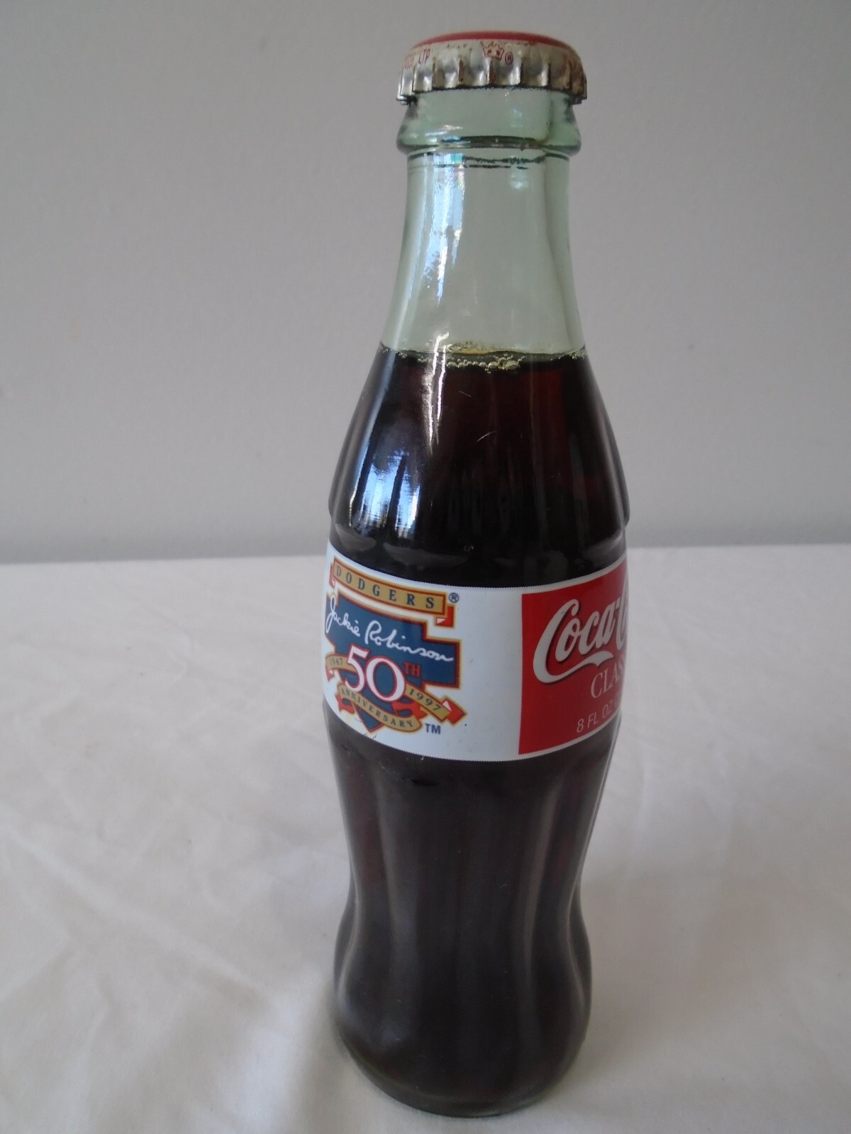 Coca-Cola Classic Dodgers 50th Anniversary Jackie Robinson 8oz. Glass ...