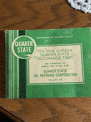 1970’s Quaker State Oil Change Tabs Book, Complete | eBay