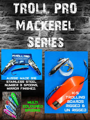 Paravane Mackerel Trolling Boards Rigged with spoons X 2 sets,fast Free ...