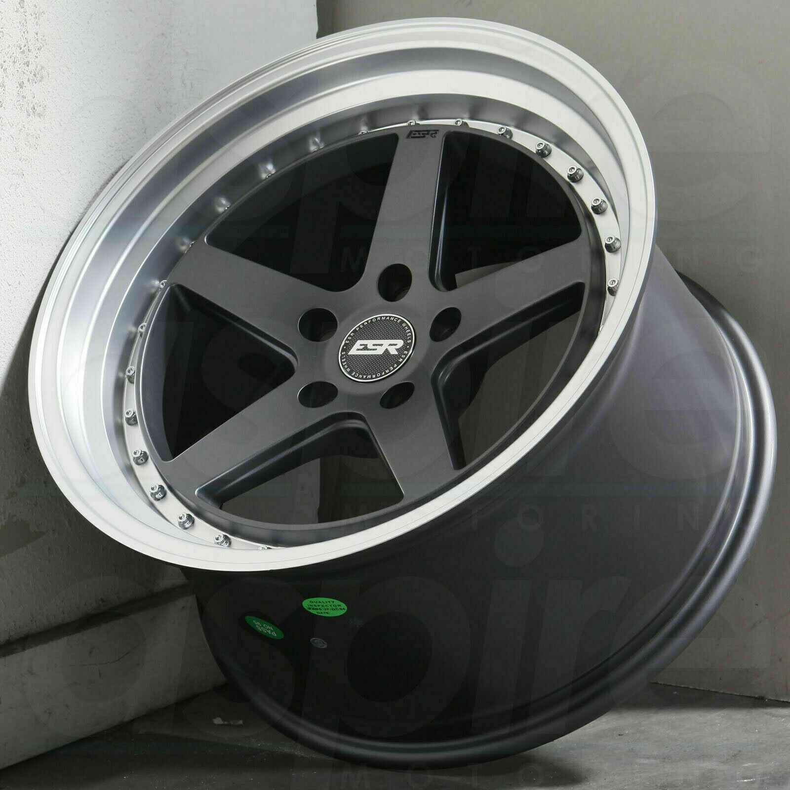 19 Inch ESR CS5 Matte Graphite Wheels 19x9.5 / 19x10.5 +22 5x120 Rims ...