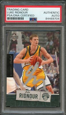2005-06 Upper Deck Rookie Debut #89 Luke Ridnour Signed Card AUTO PSA ...