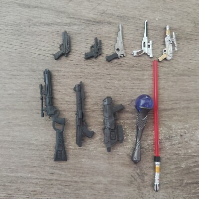 10pcs 1:12 Star Wars Blaster Rifle Pistol Lightsaber Guns Weapon for 6 ...