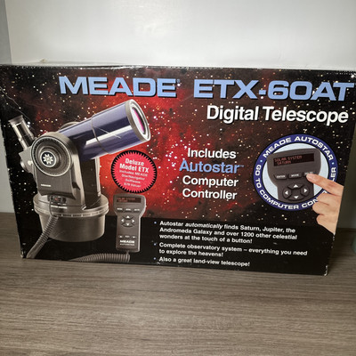 Meade ETX-60 AT Refractor Telescope Blue Tube Open Box Complete Never ...
