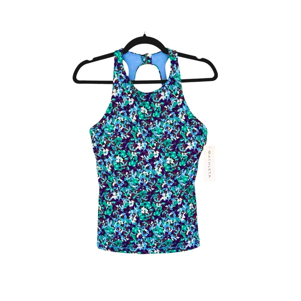 Athleta Tankini Women's Size 36B/C Elysian Floral Green Maldives Bra ...
