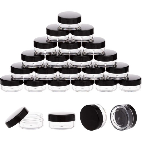 50 Pieces 3 Gram Sample Containers with Lids, Black 3g-50 Count, | eBay