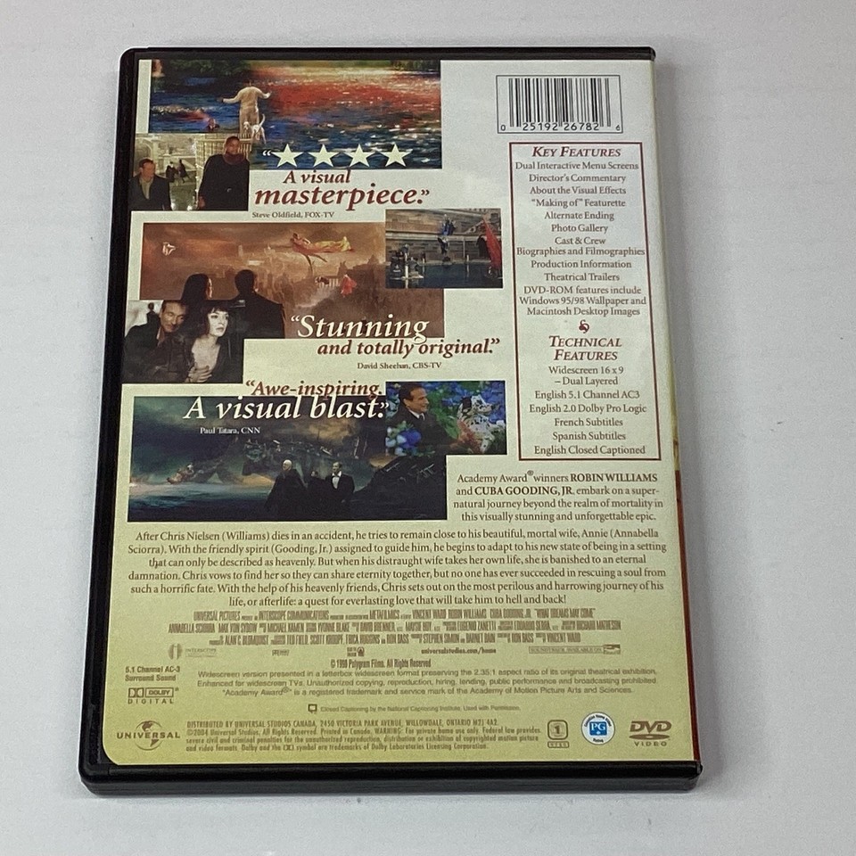 What Dreams May Come DVD 1998 Special Edition Robin Williams Cuba ...