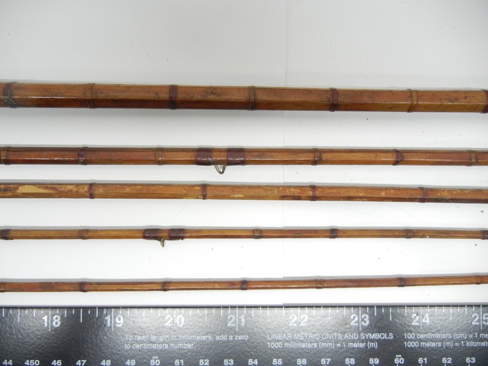 Vintage Bamboo Fly Fishing Rod segments For Parts or Repair. | eBay