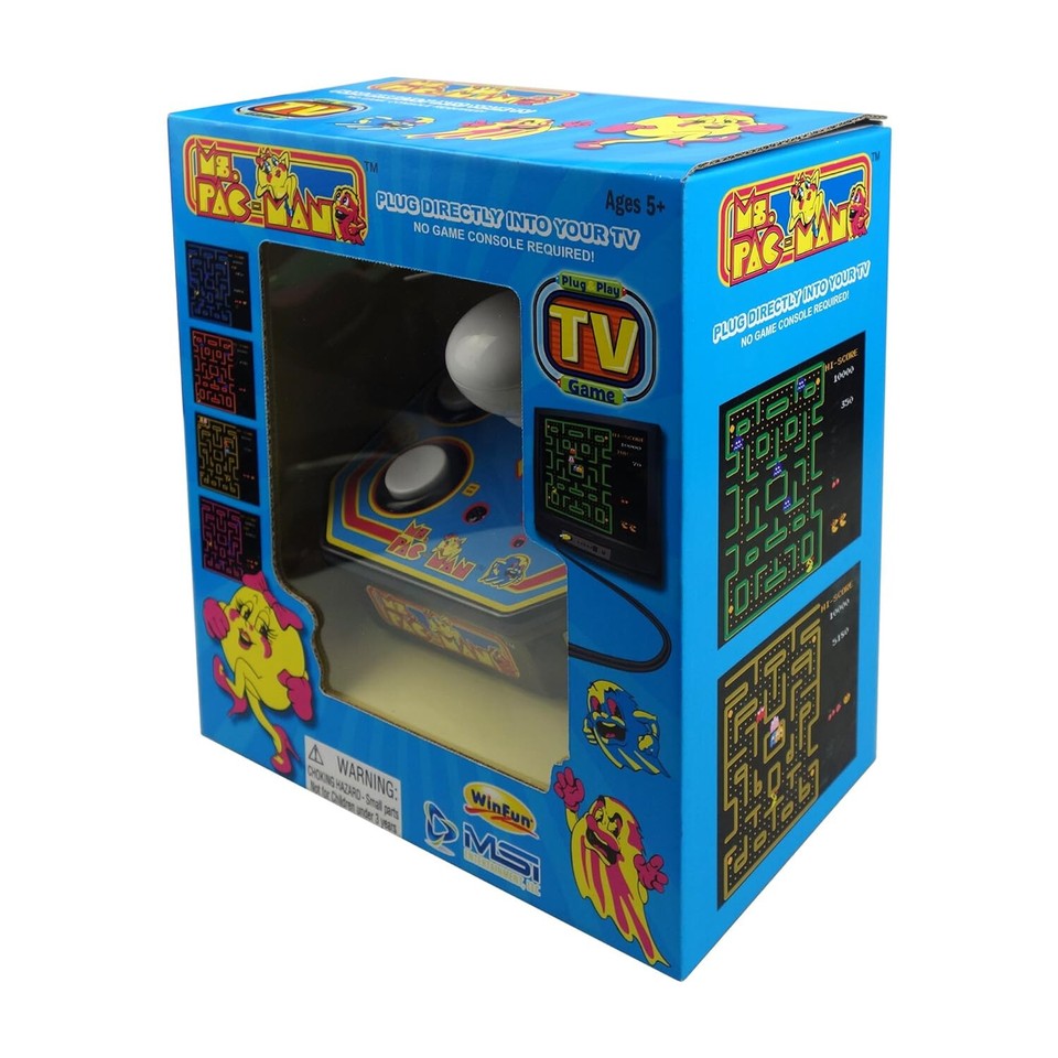 Ms. PACMAN Plug and Play Classic Arcade TV Game MSI Entertainment 1993 ...