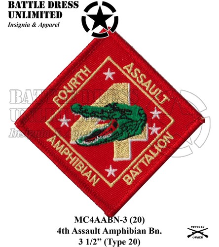 2nd 3rd 4th School Assault Amphibian Battalion Patch YAT YAS USMC ...