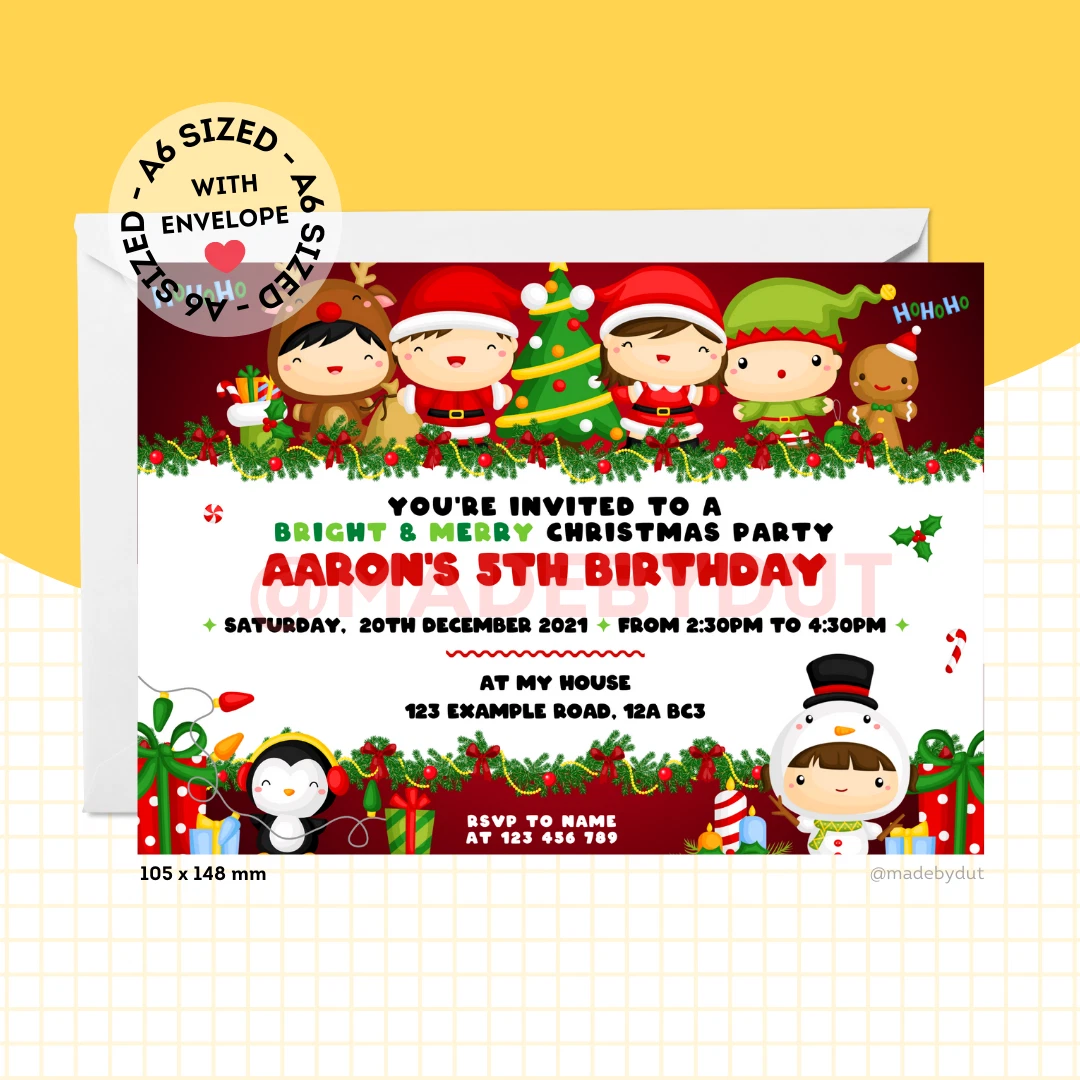 Kids Christmas Party Invitations Templates