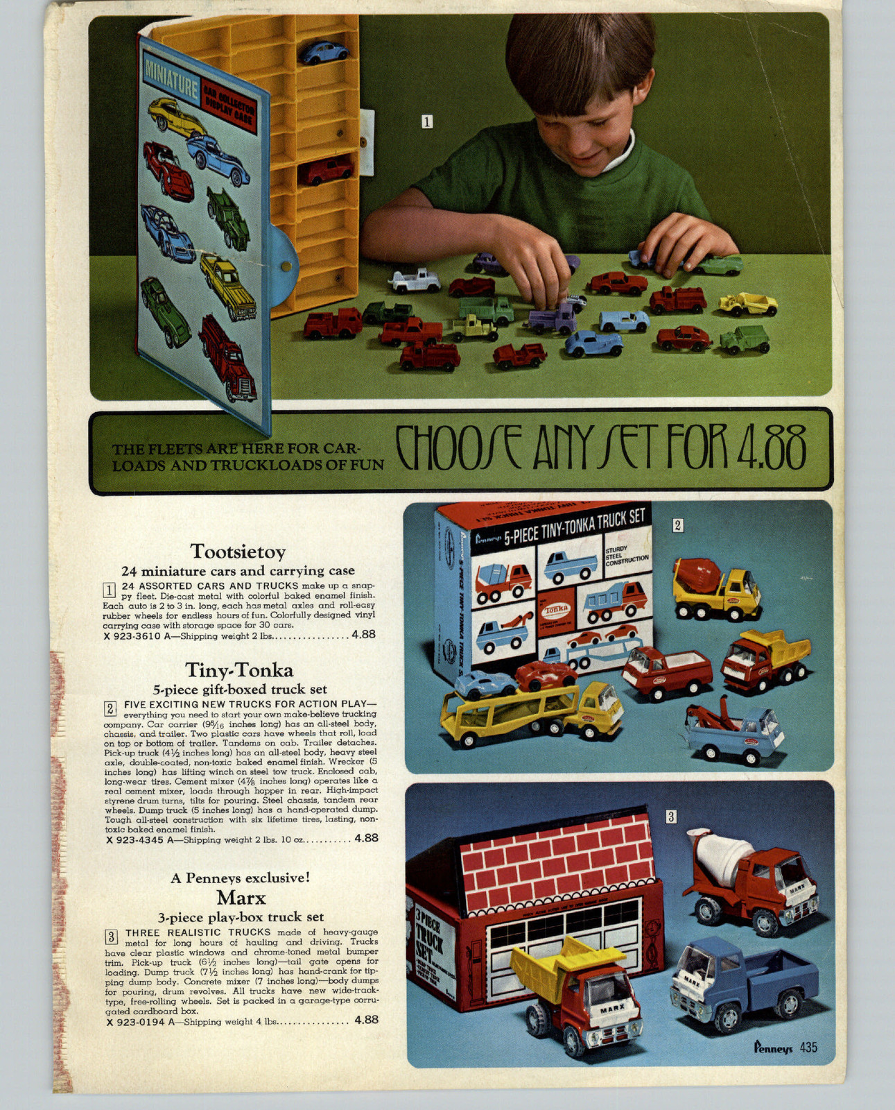 1968 PAPER AD Tootsietoy Mini Car Toy Carry Case Tiny Tonka Truck Set ...