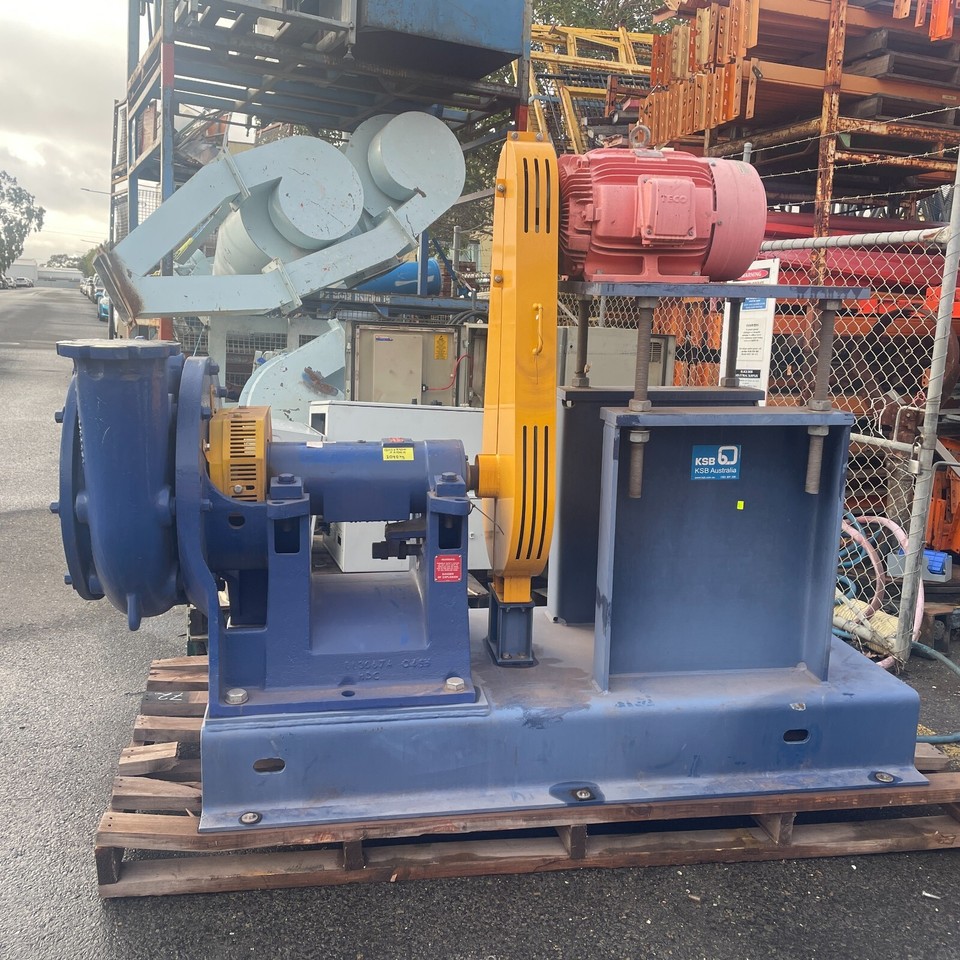 KSB Centrifugal 6x8" 150x200mm Slurry Pump Skid 22kW motor GIW LCC-M ...