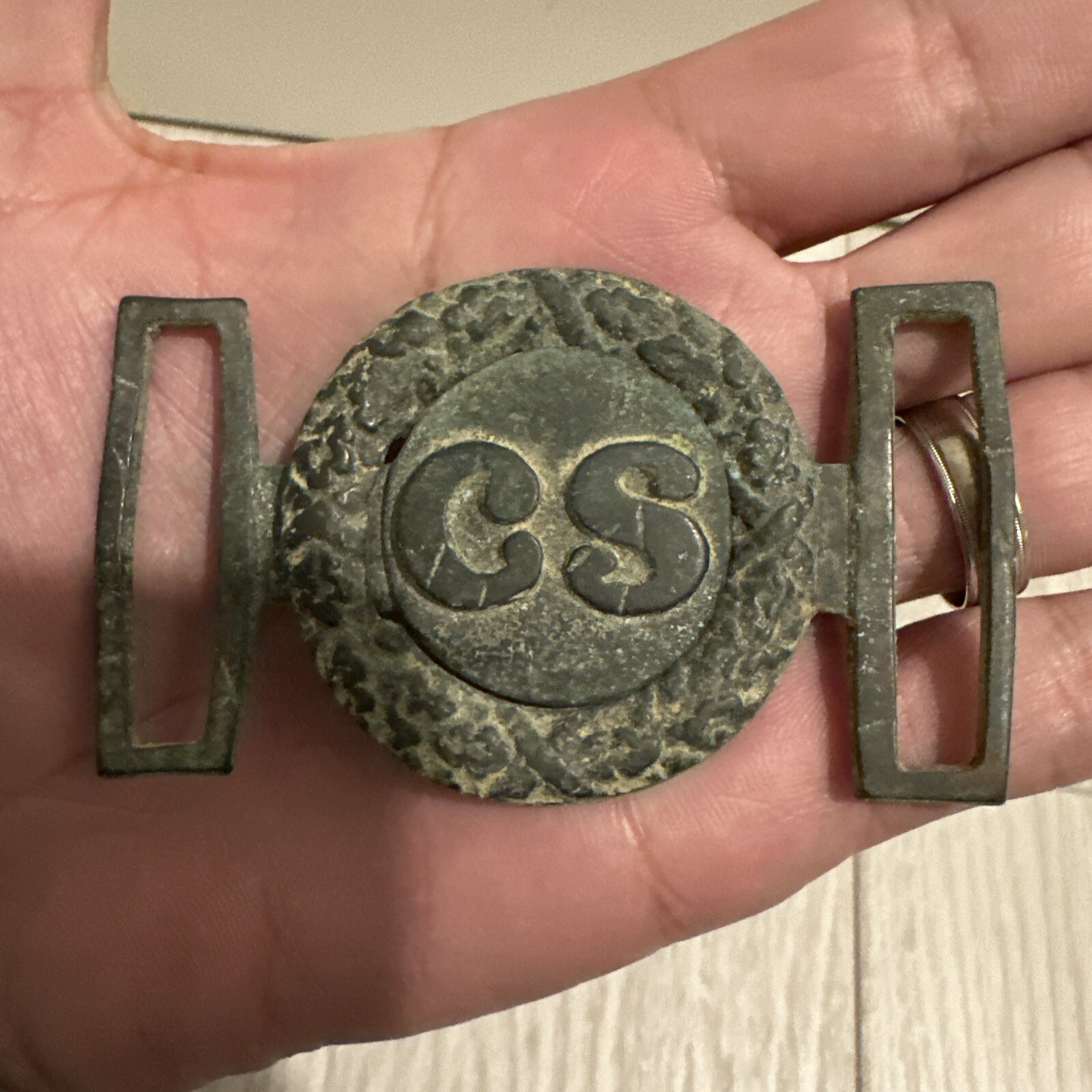 Civil War Confederate 2 Piece Cs Buckle Original | eBay