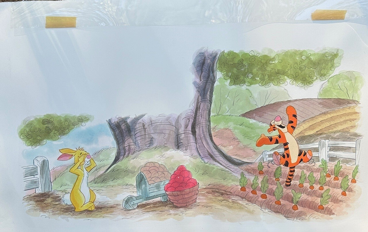 Winnie the Pooh Tigger and Rabbit Original Book Illustration Signed ...
