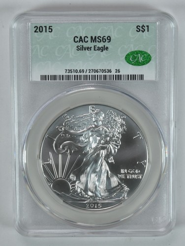 2015 American Silver Eagle MS69 CAC CACg *6893 | eBay