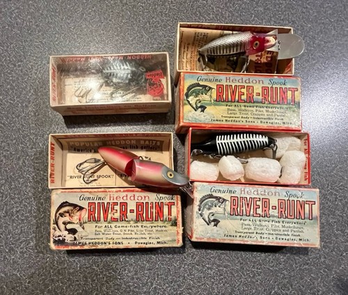 4 Vintage Heddon River Runts Great Shape With Boxes-Don’t Miss This ...
