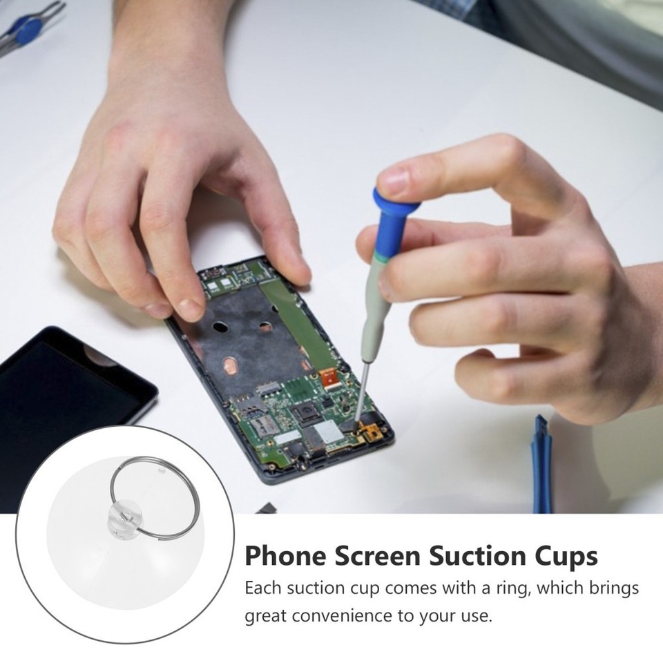 50Pcs Durable Suction Cups with Ring Phone Screen Suction Cups Repair ...