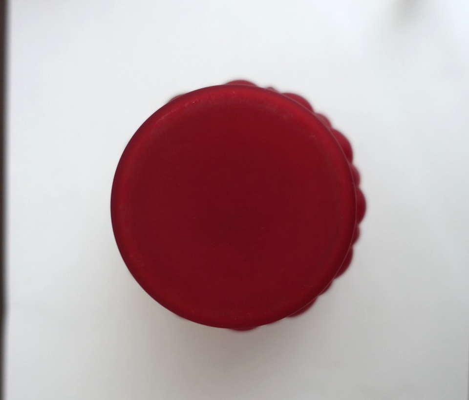 ABCO NUTMEG Red Glass Diamond Quilted Miniature Oil Lamp & Shade ...