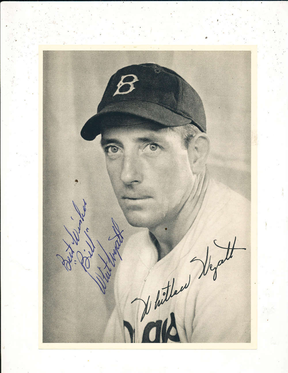 Whit Wyatt Brooklyn Dodgers Signed 1940's picture pack card | eBay