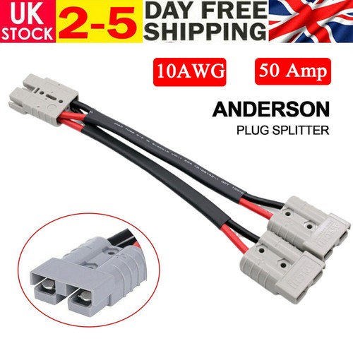 50 Amp Anderson Plug Connector Double Y Adaptor 6mm Automotive Cable ...