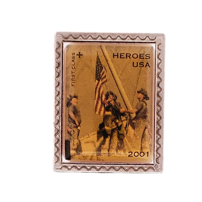 VTG USPS USA HEROES 911 Twin Towers Postage Stamp Lapel Hat Pin 2001 | eBay