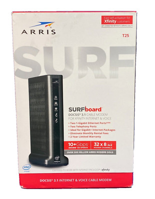 NEW ARRIS Surfboard T25 DOCSIS 3.1 Cable Modem for Xfinity Internet ...
