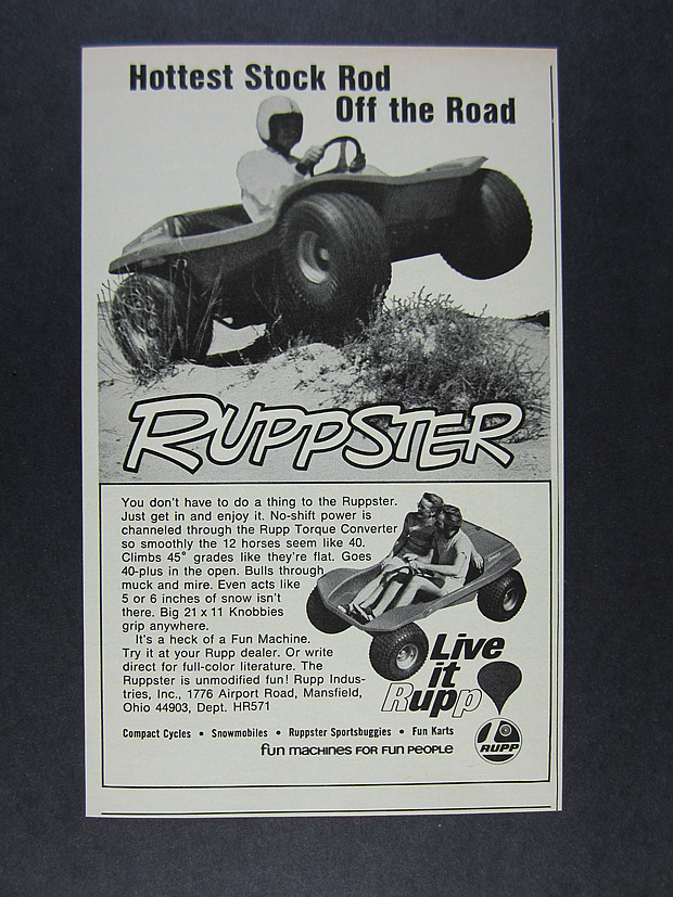 1971 Rupp RUPPSTER Dune Buggy photo vintage print Ad | eBay
