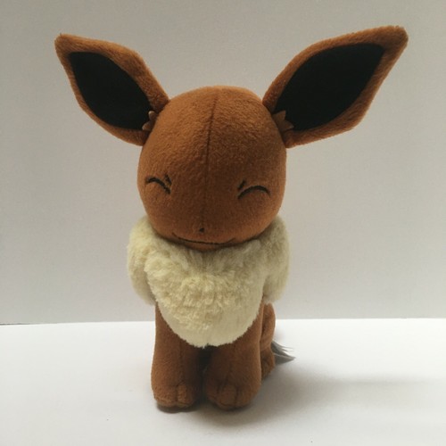 Tomy Pokemon EEVEE Fox Plush Stuffed Animal Toy Eyes Closed 2017 | eBay