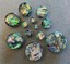 PAIR Abalone Inlay Steel Screw Fit Plugs Tunnels Earlets Gauges Body ...