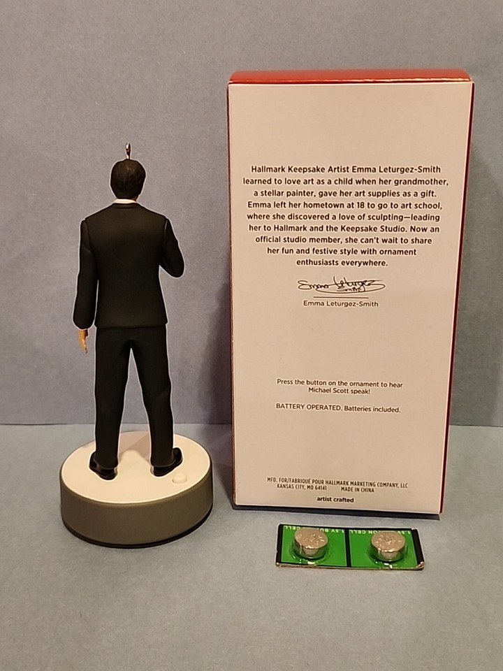 Hallmark The Office, Talking Michael Scott Keepsake 2021 Christmas ...