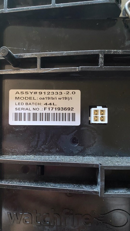 Watchfire LED Sign Panel 12x12 12” Assy# 912333-2.0 Model#oa19/b/i W19 ...