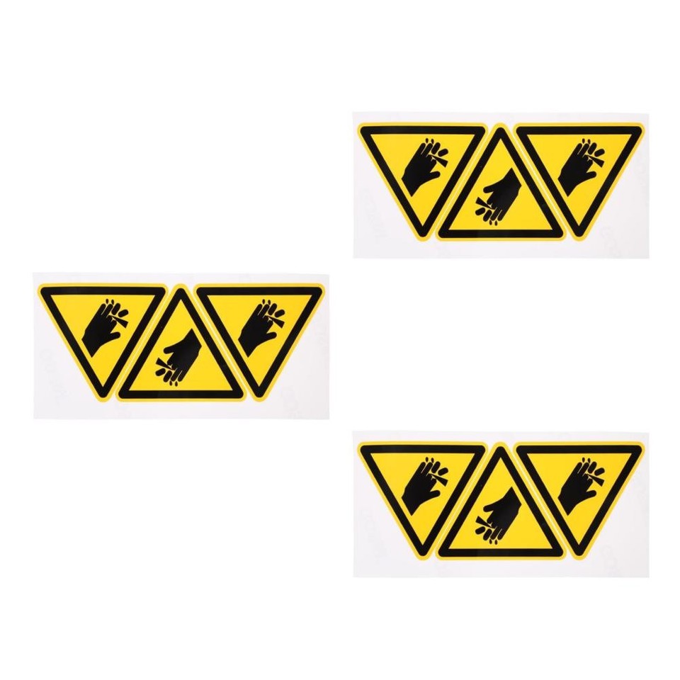 9 pcs Warning Injure Hand Stickers Machine Warning Label Stickers | eBay UK