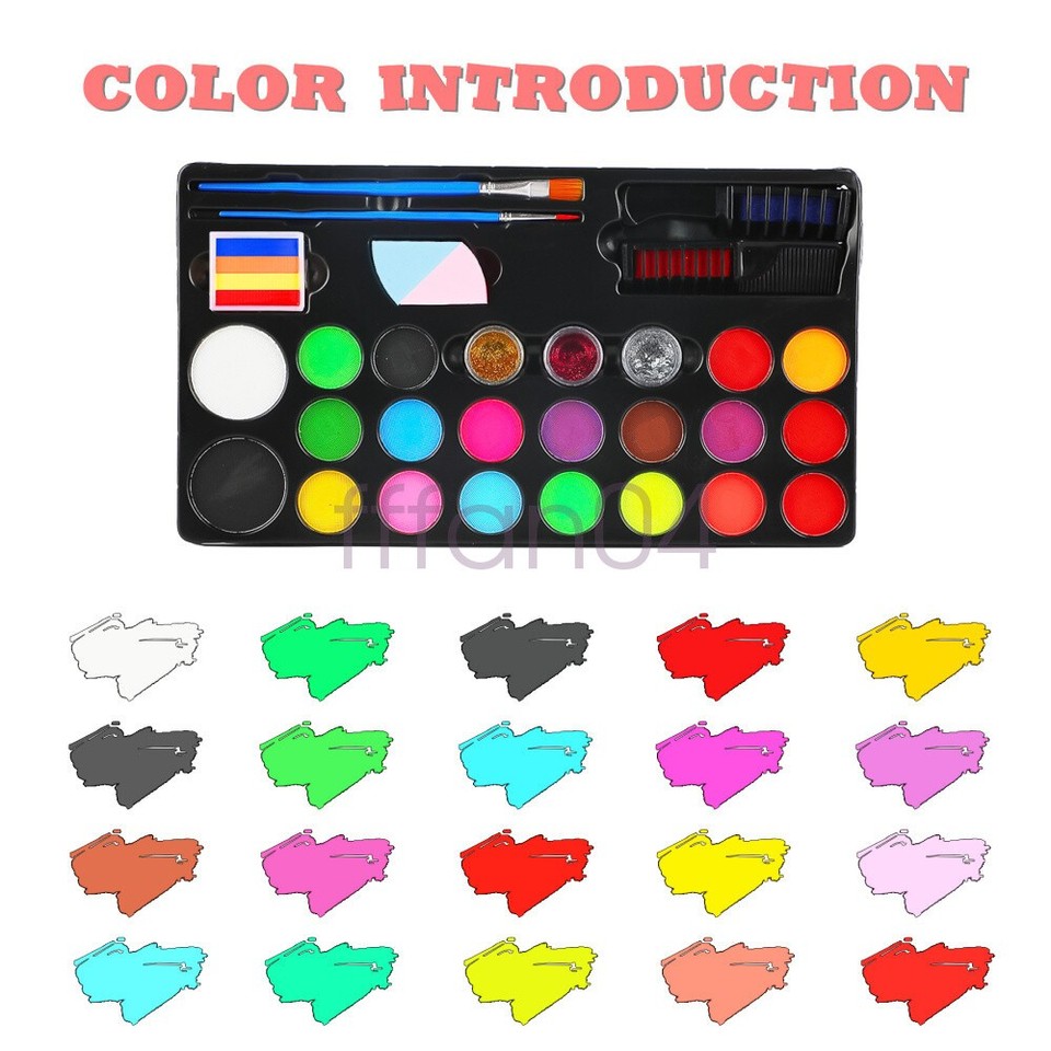 Professional Face Paint Kit Face Painting Kit for kids Party Xmas Gift ...