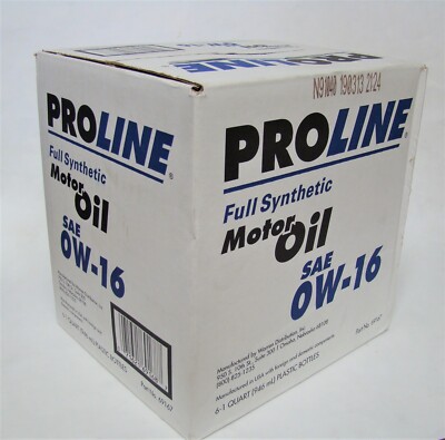 ProLine SAE 0W-16 Full Synthetic Motor Oil Case Of (6) Quarts | eBay