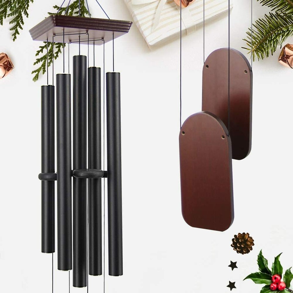 LARGE 5 Tubes 48" Deep Tone Wind Chime Resonant Bass Sound CHURCH Bell ...