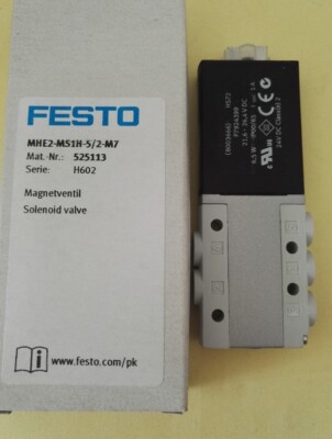 FESTO MHE2-MS1H-5/2-M7-K 525115 Air Solenoid Valve New Kd | eBay
