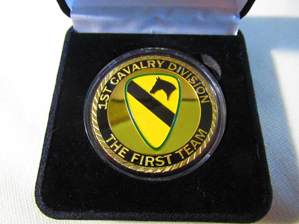 US ARMY 1st CAVALRY DIVISION "The First Team" Challenge Coin w ...