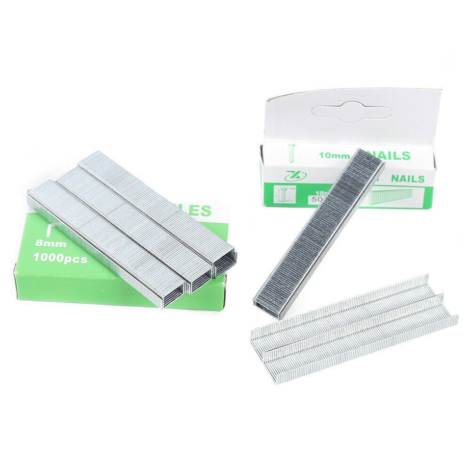 Electric Staple Nail Gun Tacker Upholstery Fabric Thin Wood Nailer Tool ...