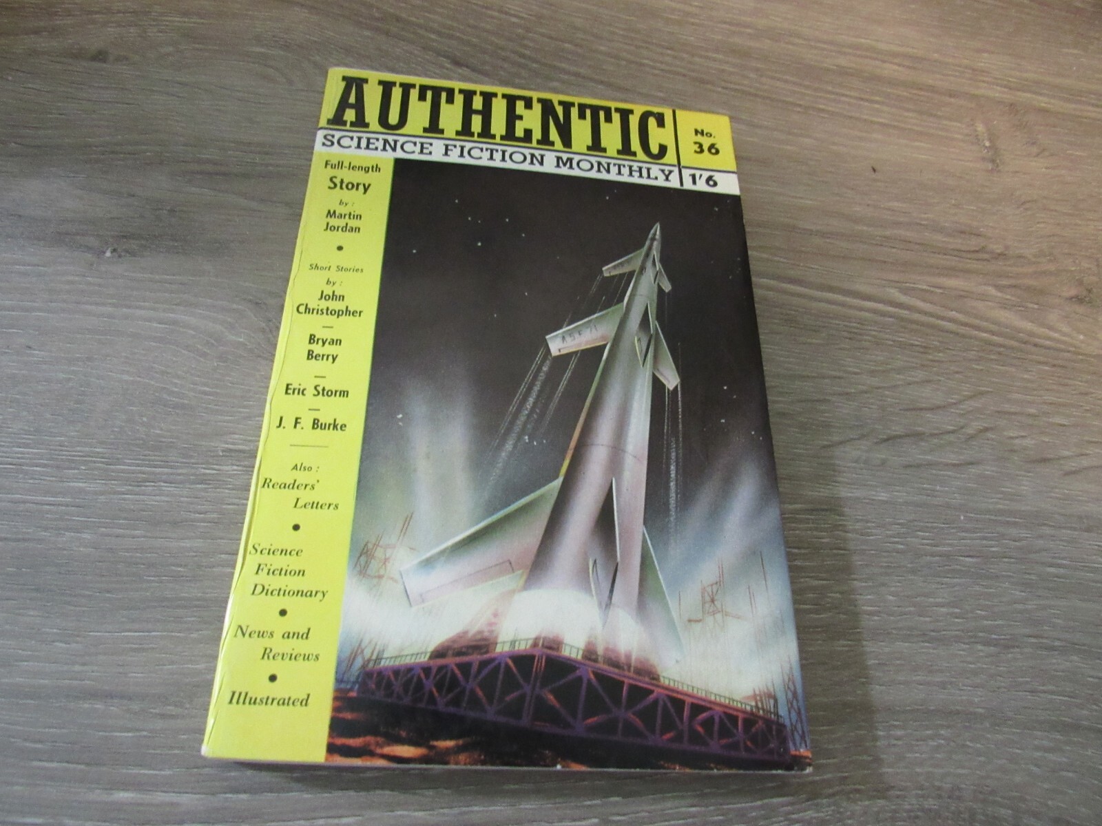 AUTHENTIC SCIENCE FICTION MONTHLY #36 8/53 BRITISH PULP DIGEST MAGAZINE ...