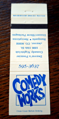Vintage Matchbook: Comedy Works, Denver, CO | eBay