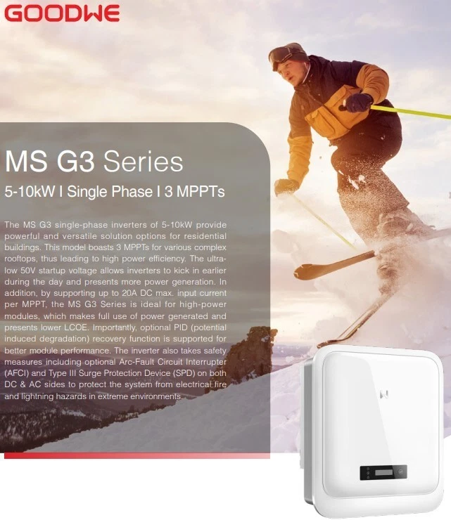 GoodWe MS G3 Single Phase Solar Inverter (3 MPPT) Supply, 41% OFF