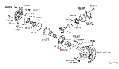 GENUINE OEM Transfer Case Oil Tube Seal O-Ring for Nissan Infiniti ...