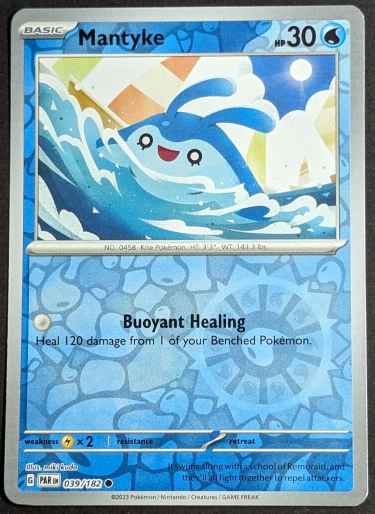 Mantyke Reverse Holo NM 039/182 Paradox Rift Pokemon Card | eBay