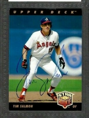 1993 Upper Deck Anaheim Angels Baseball Card #25 Tim Salmon Signed ...