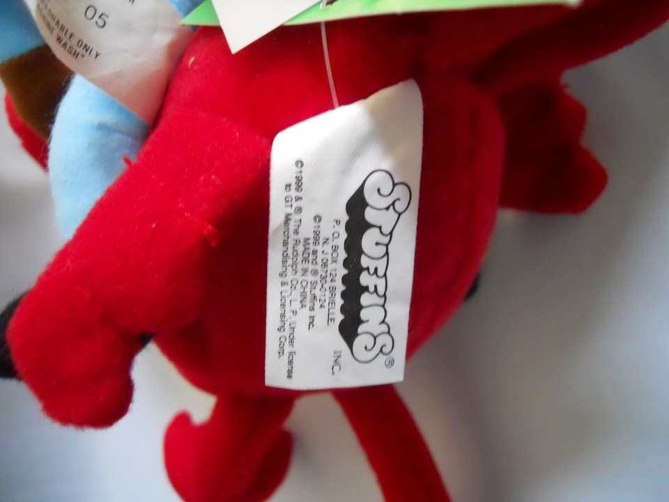RARE Rudolph Island Misfit Toy COWBOY Riding OSTRICH Stuffins Plush ...
