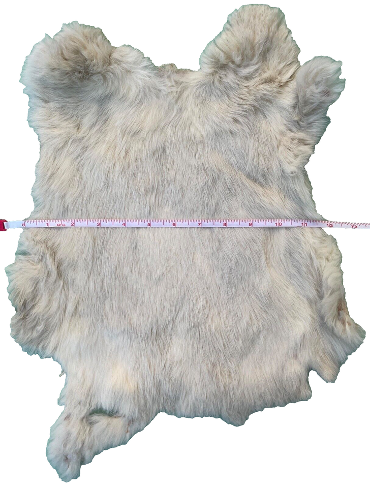 RABBIT FUR PELT - CREAM - Approx. 11x13" - HIDE SKIN #11 | eBay
