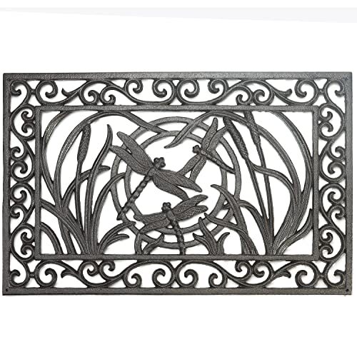 Sungmor Doormat Cast Iron Vintage Non-Slip Outside Rectangle Hollow ...