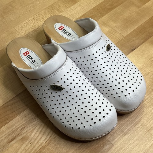 White Buxa Wooden Clogs | eBay