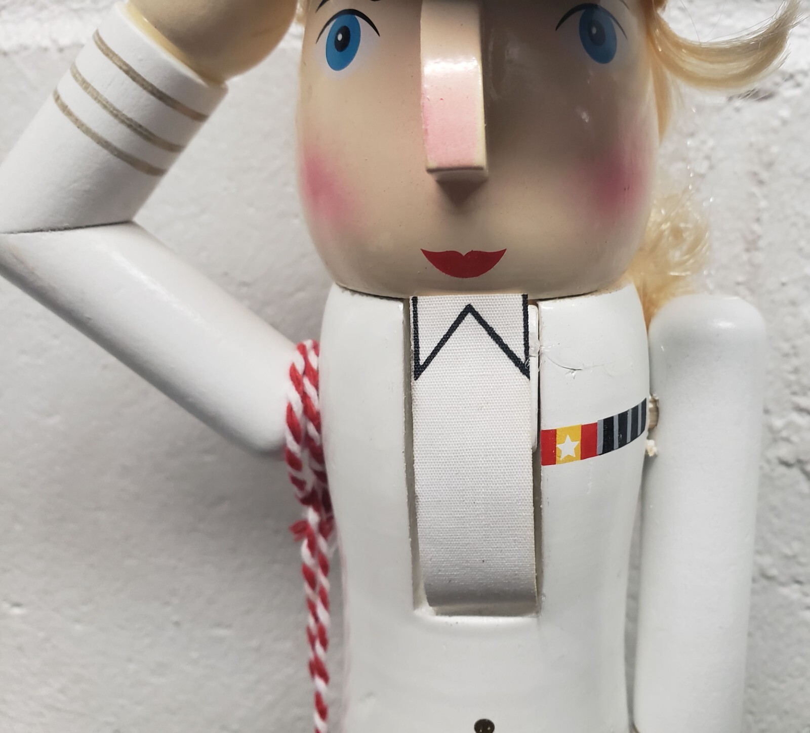 Wooden Christmas Nutcracker, 14", FEMALE NAVY SOLDIER IN UNIFORM GIVES ...